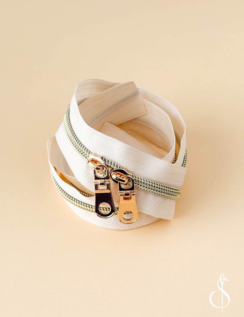 30'' Zipper | Cream Light Gold – Sewing Illustration