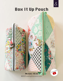 Box It Up Pouch Paper Pattern – Sewing Illustration