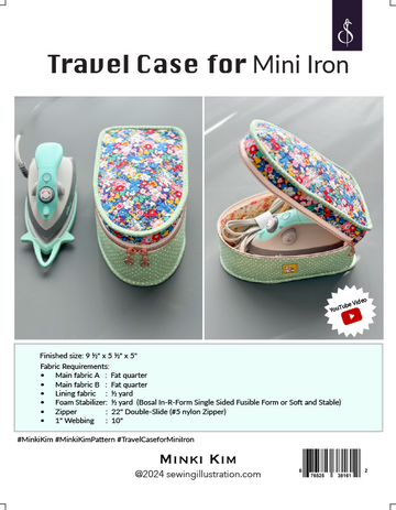 Travel Case for Mini Iron Pattern (PAPER) – Sewing Illustration