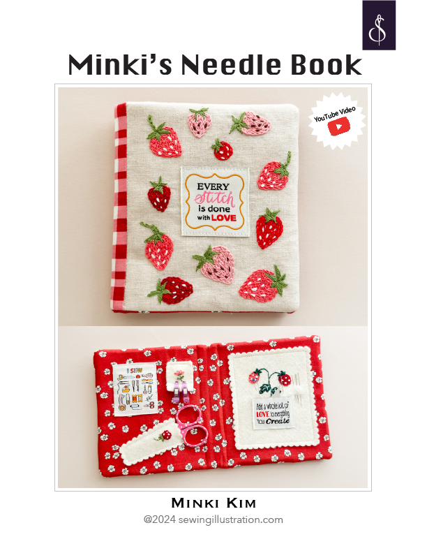 Minki's Needle Book Paper Pattern – Sewing Illustration