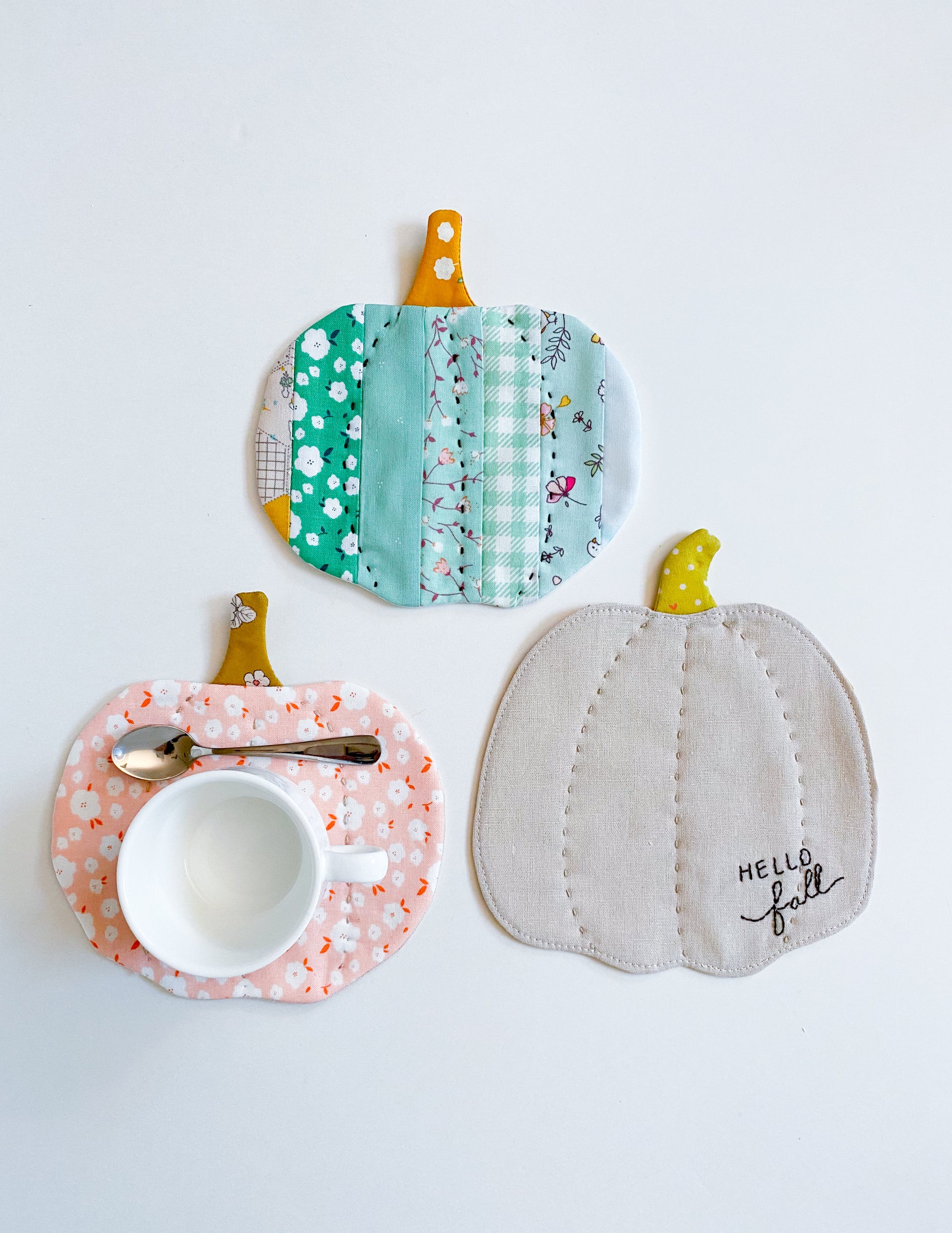 Pumpkin Coasters PDF Download Pattern – Sewing Illustration