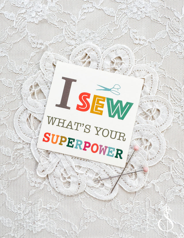 Superpower Sticker – Sewing Illustration