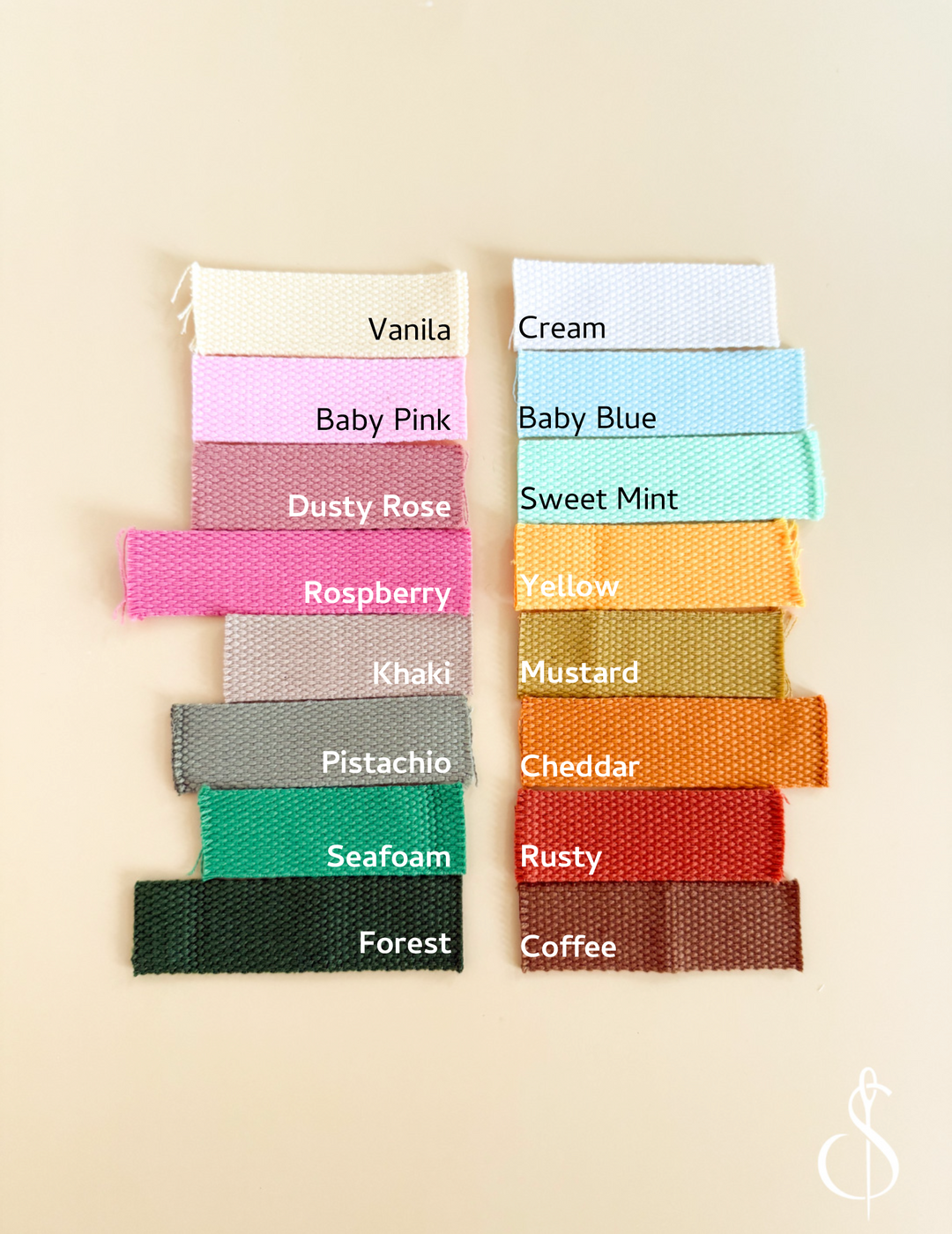 1'' Wide Cotton Webbing | Seafoam - 3yard – Sewing Illustration