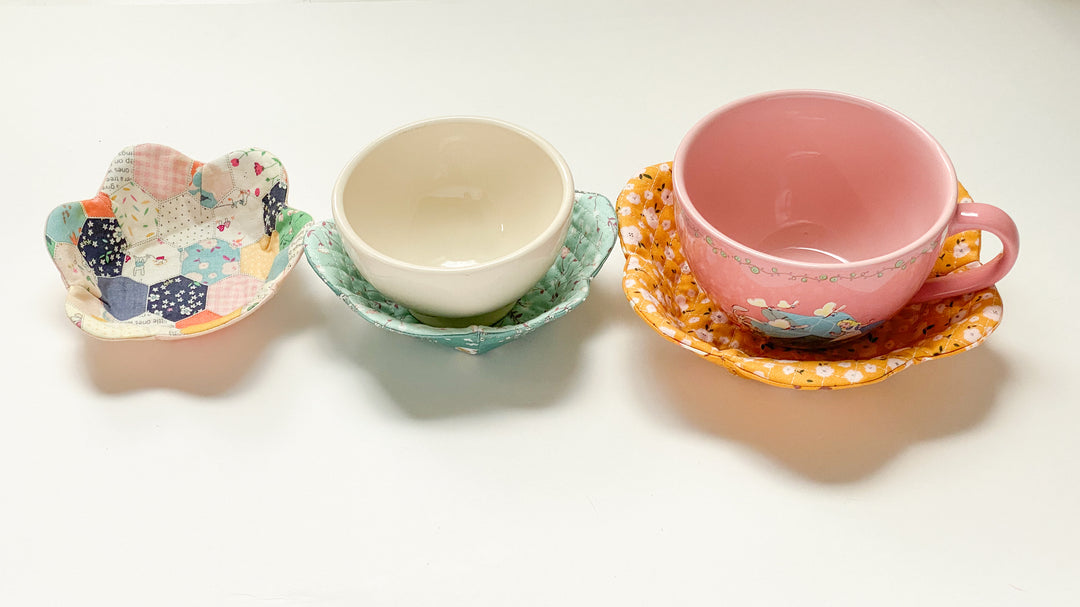 Flower Bowl Cozies PDF Download Pattern – Sewing Illustration