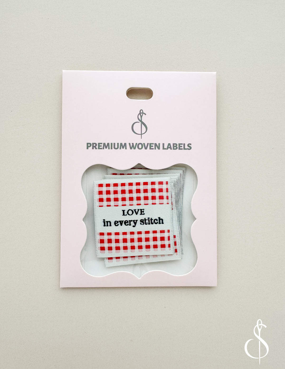 Check Love Woven Labels – Sewing Illustration