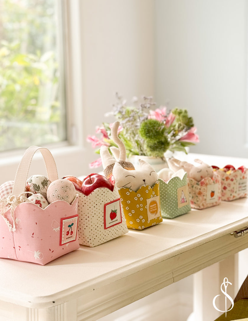 Scalloped Basket Trio PDF Download Pattern – Sewing Illustration