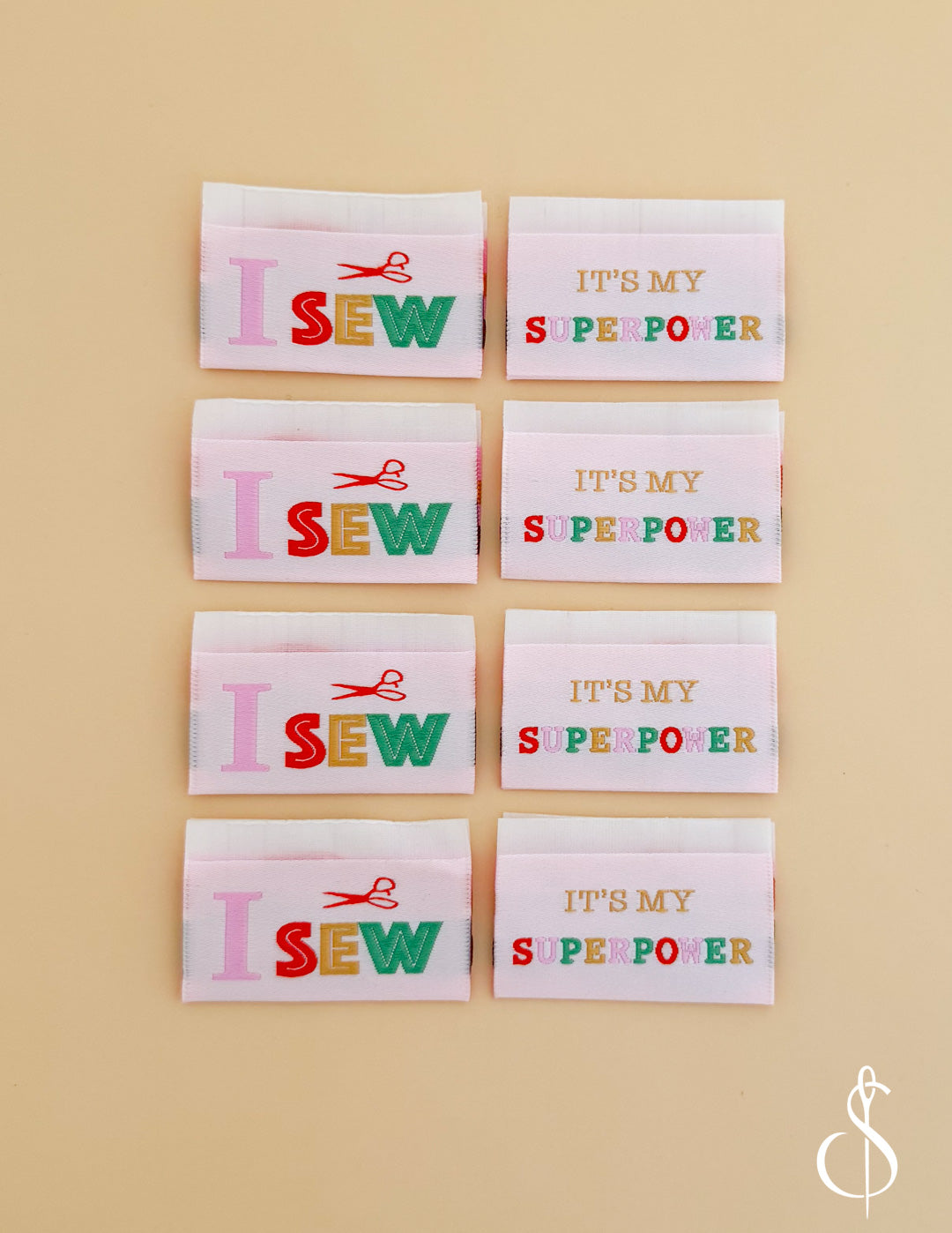Superpower 2 Woven Labels – Sewing Illustration