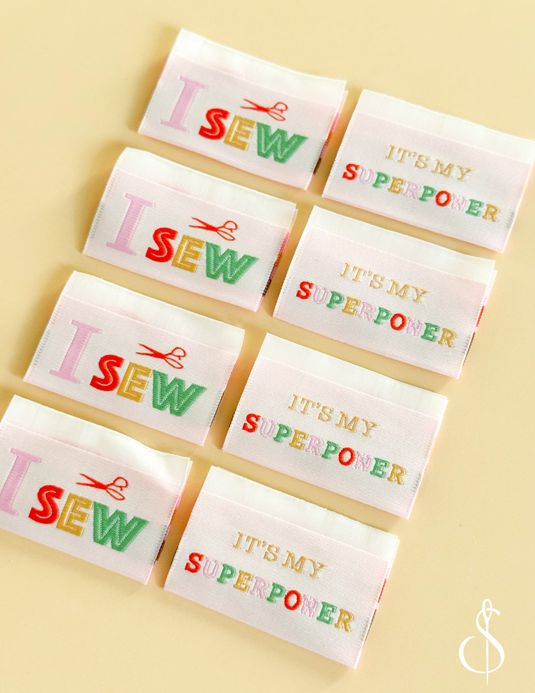 Superpower 2 Woven Labels – Sewing Illustration