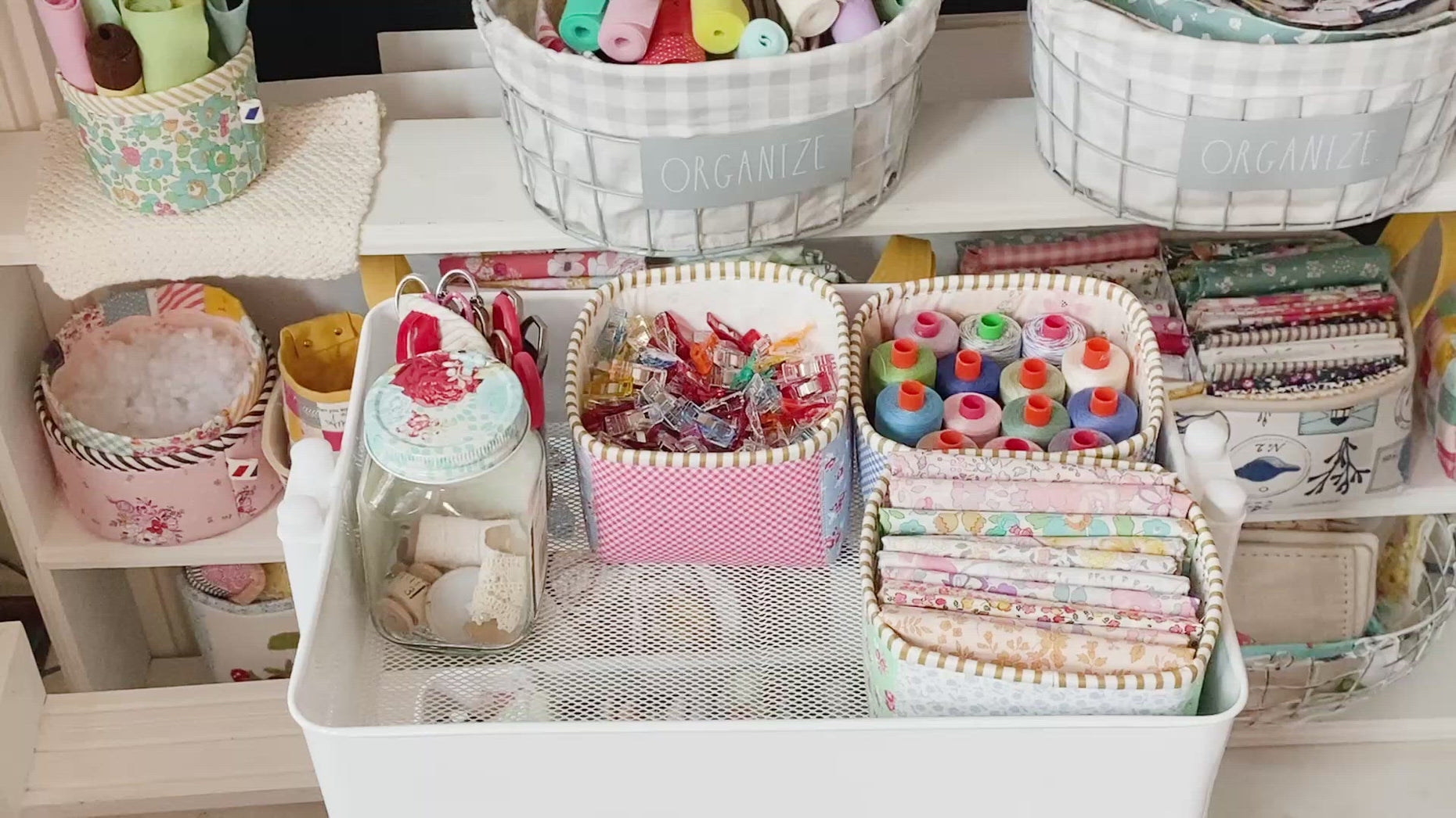 Fabric Organizer Set PDF Download Pattern – Sewing Illustration