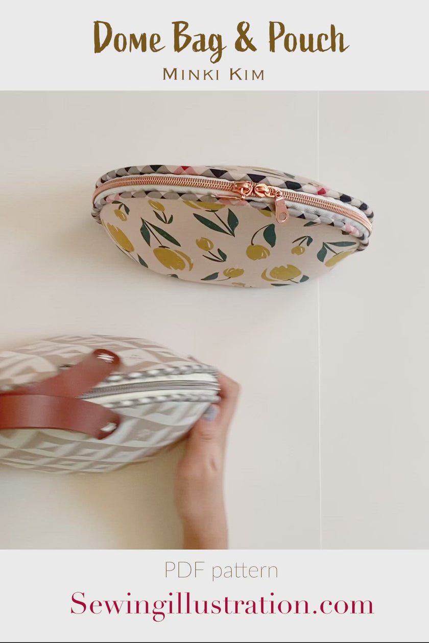 Dome Bag and Pouch PDF Download Pattern – Sewing Illustration