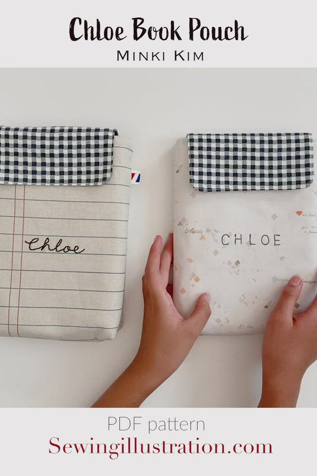 Chloe Book Pouch PDF Download Pattern – Sewing Illustration