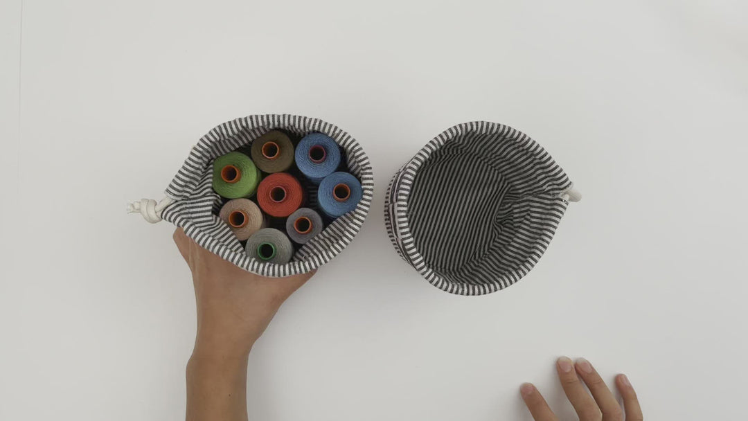 Checkered String Bag PDF Download Pattern – Sewing Illustration