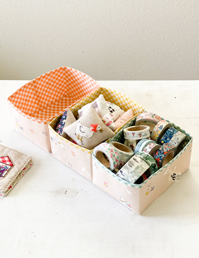 Fabric Storage Box PDF Download Pattern – Sewing Illustration