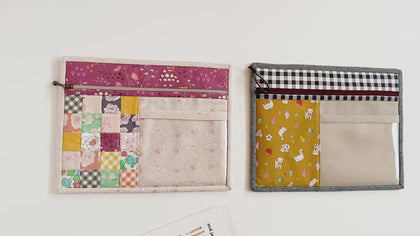 Patchwork Pocket Pouch PDF Download Pattern – Sewing Illustration