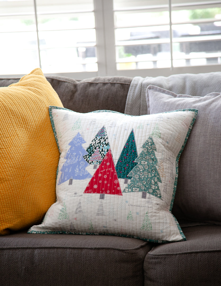 Festive Firs Pillow PDF Download Pattern – Sewing Illustration