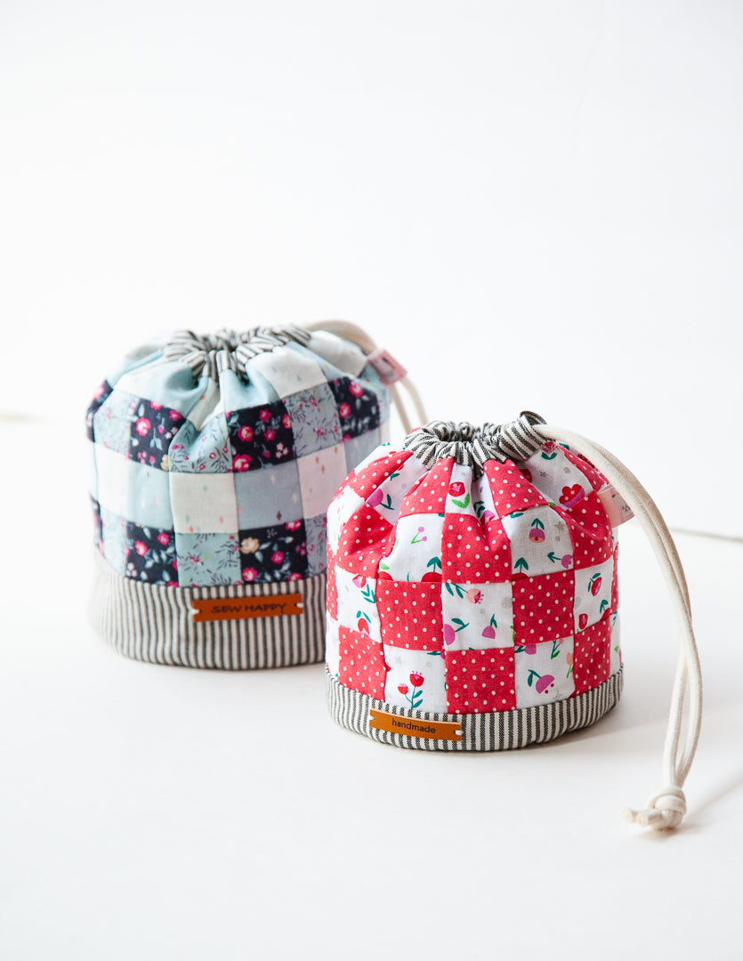 Checkered String Bag PDF Download Pattern – Sewing Illustration