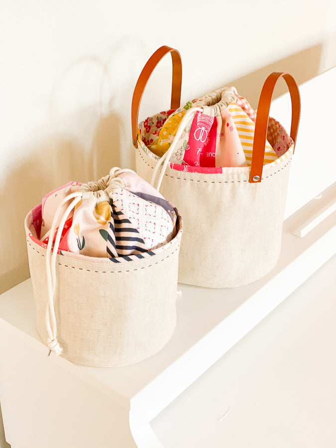 Patchwork String Round Bag PDF Download Pattern – Sewing Illustration